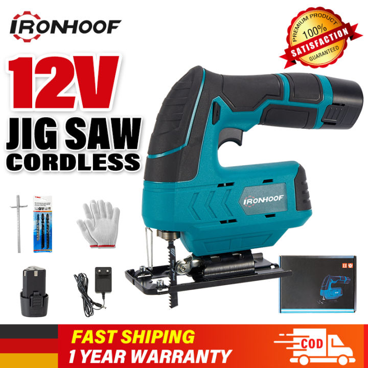 IRONHOOF Electric Jig Saw Cordless Mesin Potong Kayu High Speed Jigsaw ...