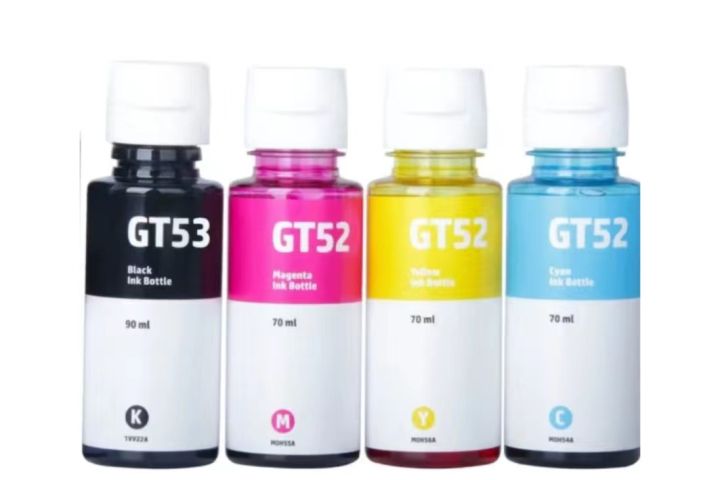 HP GT51 Black / GT52 Cyan Magenta Yellow Original Refill Ink Bottle For ...