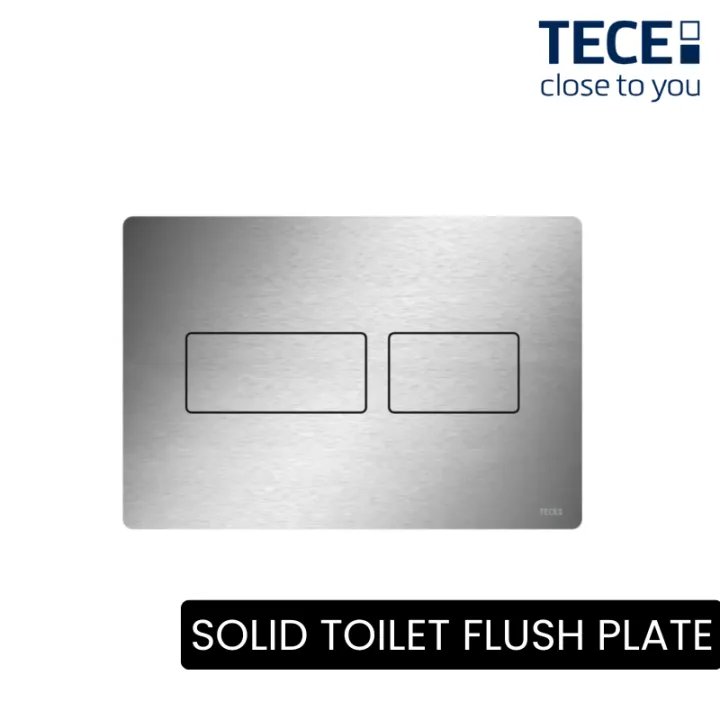 TECE solid Toilet Flush Plate Brushed Stainless Steel with anti-fingerprint for dual-flush ...