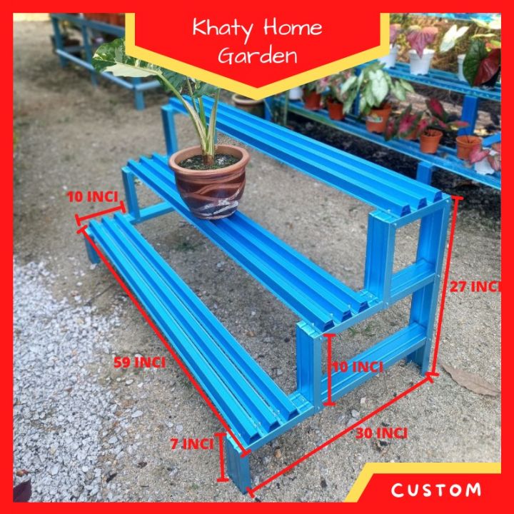 Rak Pasu Bunga Sayuran Tanaman 3 Tingkat Jenis Besi Batten C Chanel ...