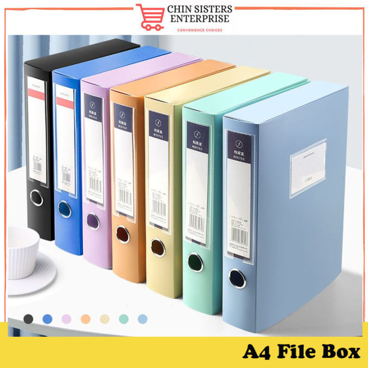 A4 Storage File Box Thick PVC File Box Storage Plastic File Box with ...
