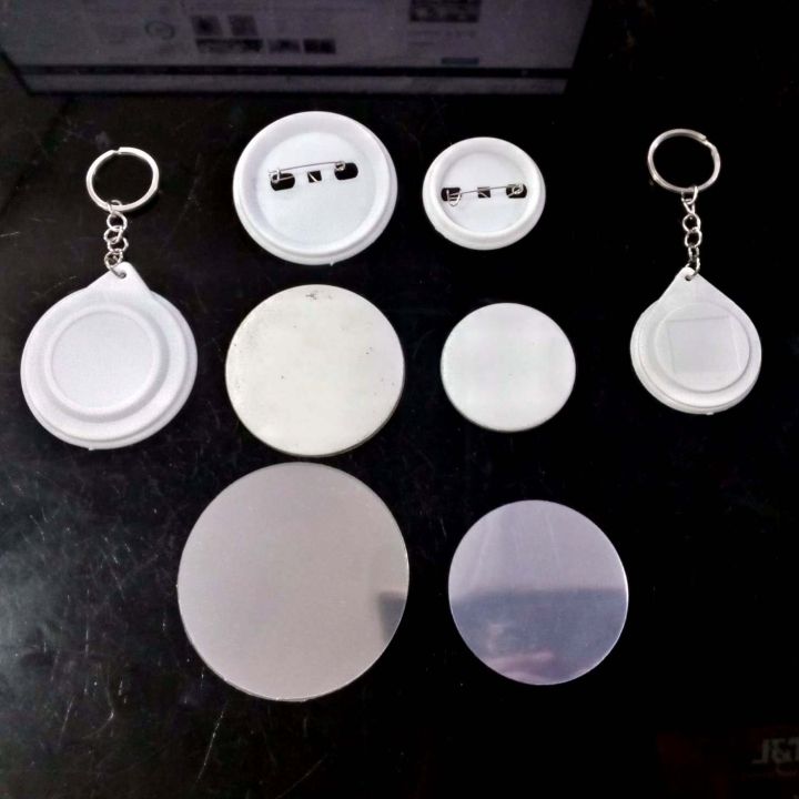 Bahan pin & Ganci uk. 44 & 58 mm polos ECER Set Komplit / gantungan ...