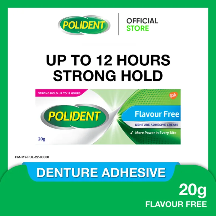 Polident Denture Adhesive Teeth Fixative Flavor Free 20g | Lazada