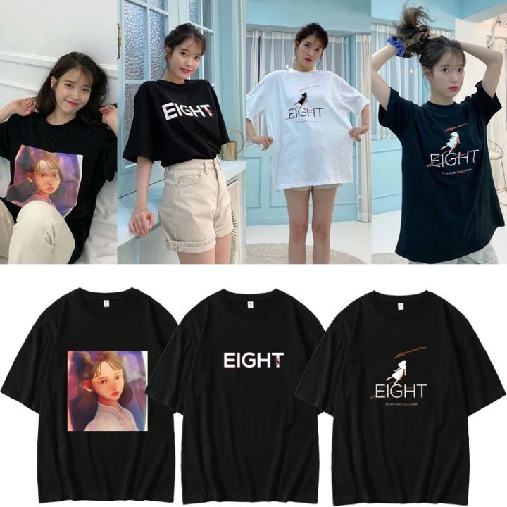เสื้อยืดแขนสั้น พร้อมส่ง/Pre เสื้อยืด IU - Eight FANMADE Tee | Lazada.co.th
