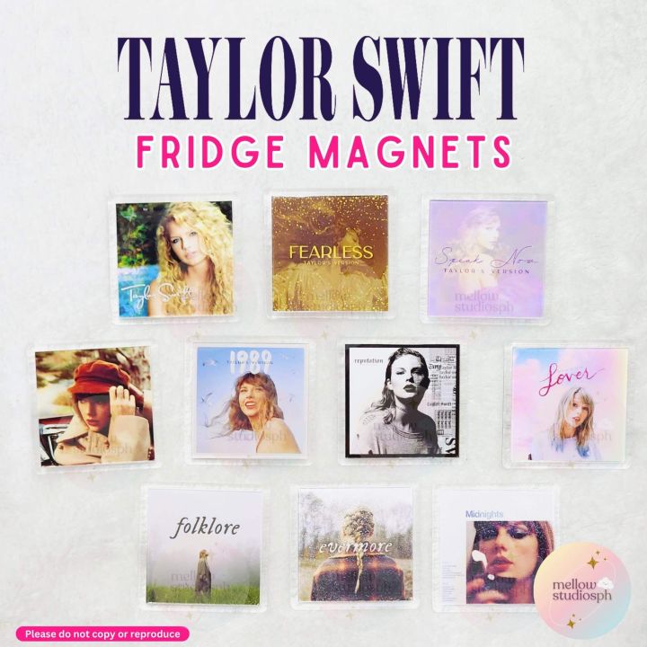 Taylor Swift Album Covers Fridge Magnets (Debut Fearless Speak Now Red ...