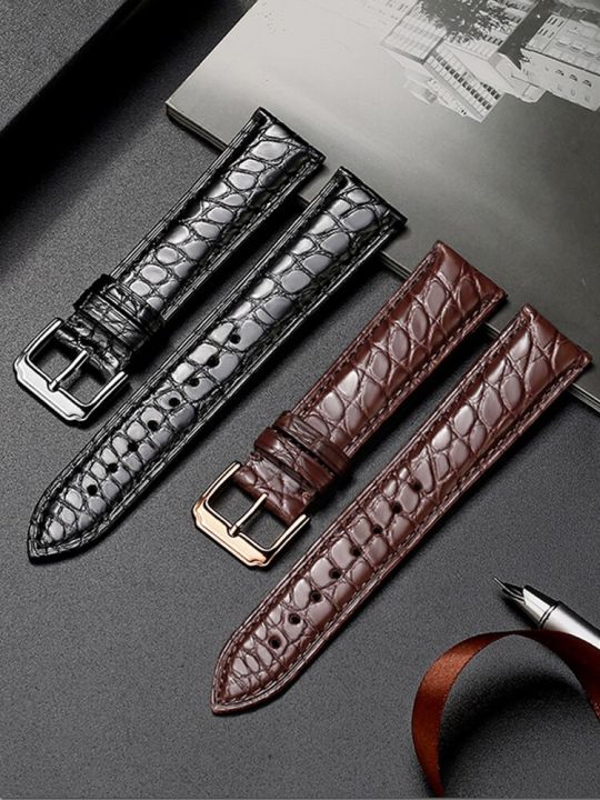 1 Genuine Leather N Crocodile Skin Watch Strap Men Women Butterfly ...