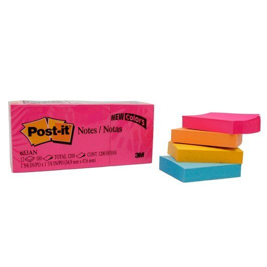 STICKY NOTES WARNA POST IT 653 AN 40 x 50 MM MEMO TEMPEL KECIL STICK ...