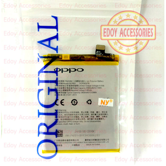 Battery Oppo R15 Pro BLP651 Batu Batre Baterai Tanam Original | Lazada ...