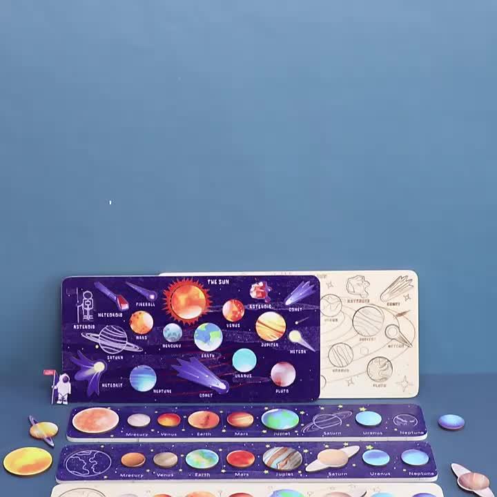 GGMM Children's Early Education Universe Eight Planets Puzzle Solar ...