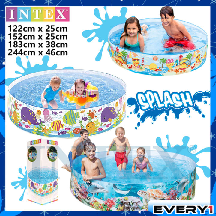 INTEX Multi Sizes Ocean Play Snapset Pool Plastic Non Inflatable ...
