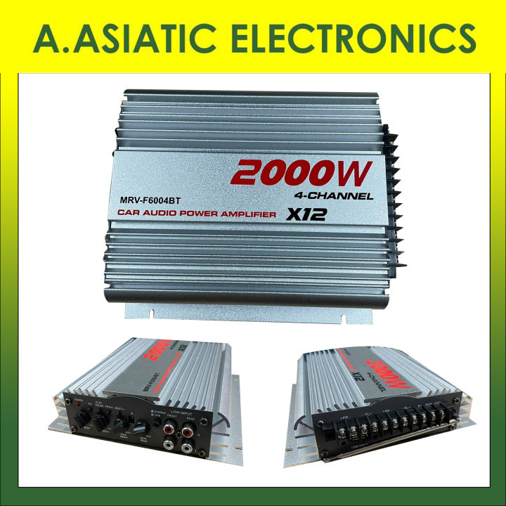 X12 MRV-F6004BT 4 Channel 2000 watts Car Audio Power Amplifier ...