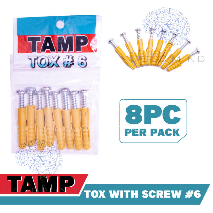 Tox & Screw Set TAMP Wall Plug Tox With Philips Head Screw - Gold Mind ...