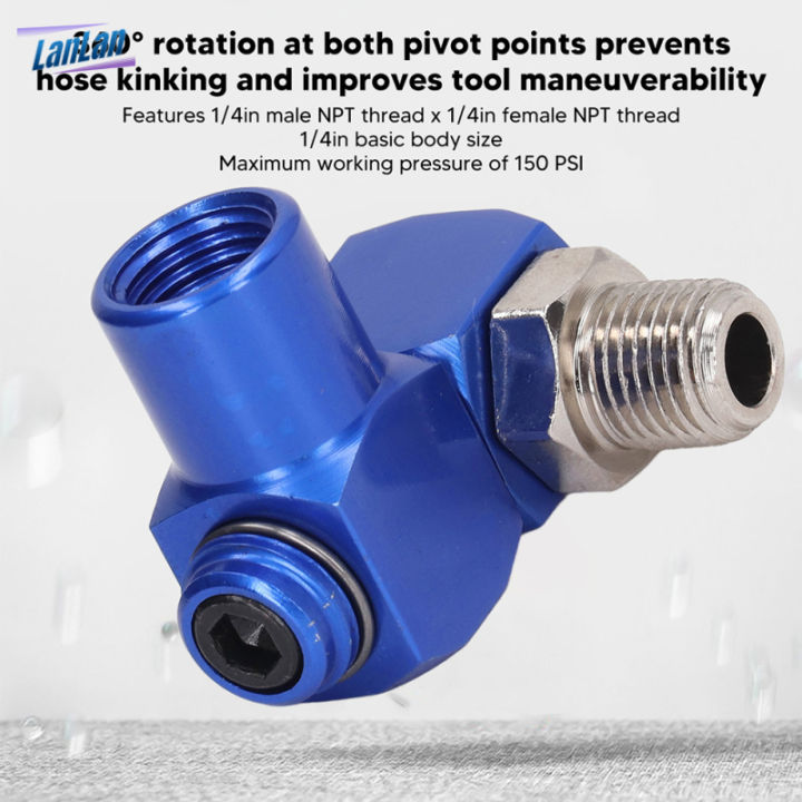2 Pcs 360 Degree Swivel Air Hose Connector, 1/4 Inch NPT Air Tool ...