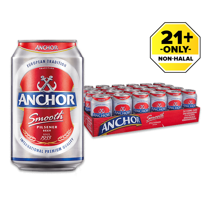 Anchor Smooth Pilsener 320ML (6Can / 1Carton) | Lazada