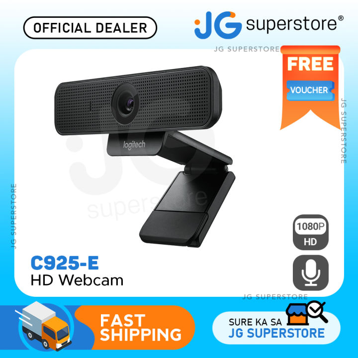 Logitech C925-E Webcam HD 1080p 30fps Video with Built-In Stereo ...