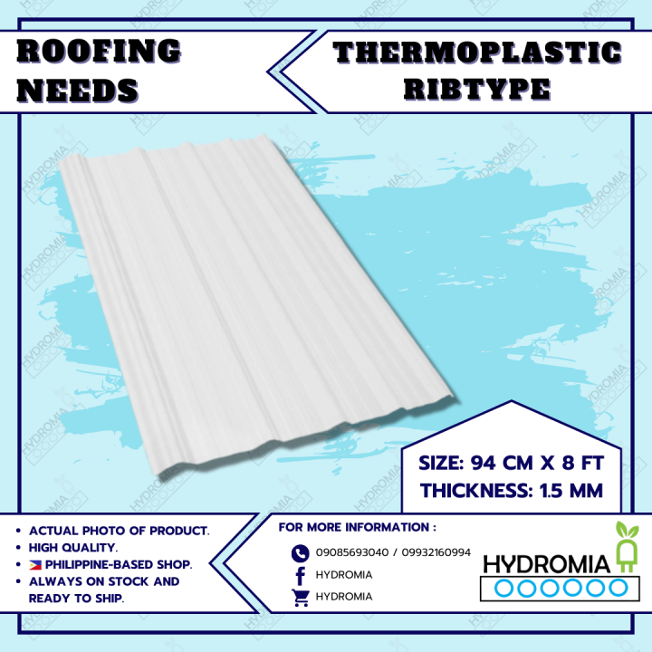 4FT UPVC THERMOPLASTIC ROOFING, RIB TYPE UPVC ROOF WHITE | Lazada PH