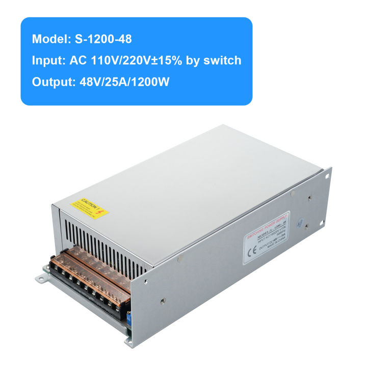 Switching Power Supply DC 48V 25A 1200W Power Adapter Voltage ...