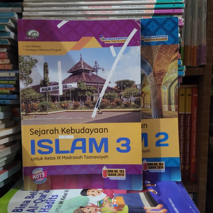 BUKU BEKAS AQILA - SEJARAH KEBUDAYAAN ISLAM KELAS 2 DAN 3 MTS KMA 2019 | Lazada Indonesia