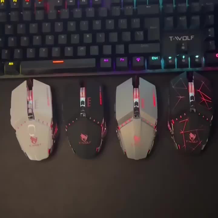 T-WOLF Thunder Wolf V7 Gaming Mouse Wired E-Sports Mechanical Metal ... T-WOLF Thunder Wolf V7 Gaming Mouse Wired E-Sports Mechanical Metal ...