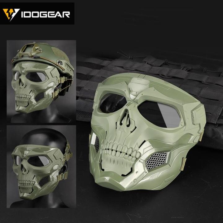 IDOGEAR Tactical Full Face Mask Skull Protective Scary Devil grimace ...