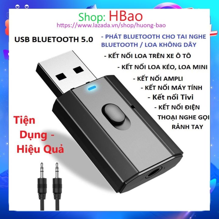 Bộ Thiết bị USB thu phát âm thanh bluetooth 5 0 dùng cho máy tính ...
