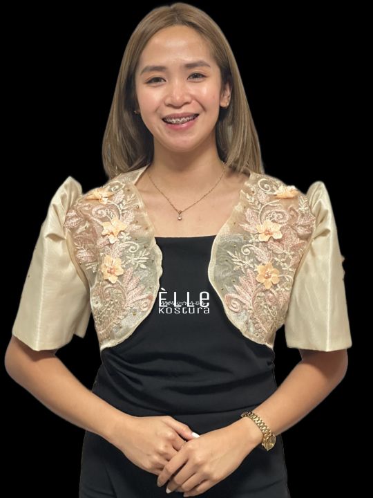 Filipiniana Bolero Top 3D Lace | Lazada PH