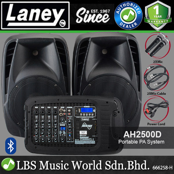 Laney AH2500D 2 x 500 Watts 6 Channel Audiohub Bluetooth Powered ...