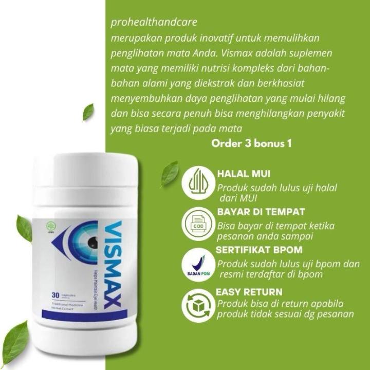 Vismax 100% Original Obat Herbal Mata Minus Rabun Katarak Silinder ...