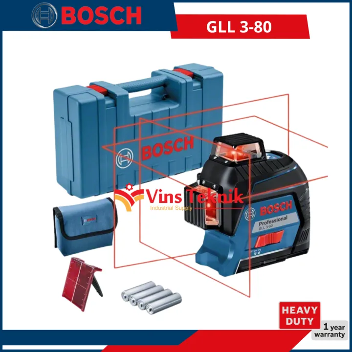 Line laser GLL3-80 BOSCH GLL 3-80 Alat Ukur Garis Titik | Lazada Indonesia
