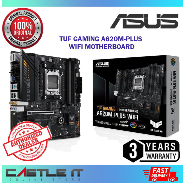 Asus A620M-PLUS WIFI TUF Gaming AMD AM5 Motherboard Ryzen 7000 Series ...