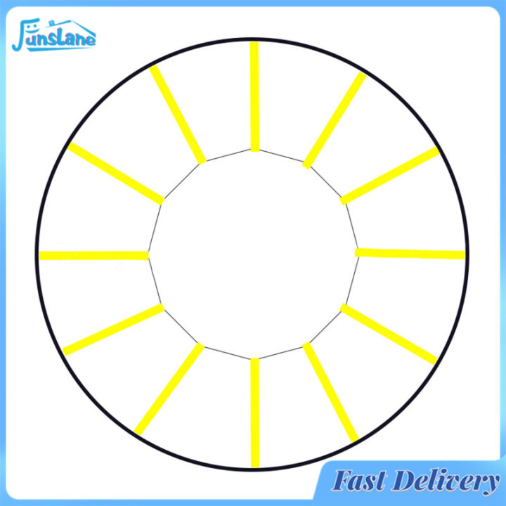 FunsLane Trainer Speed Training Ladder 12 Rung Circular Piece Reaction ...