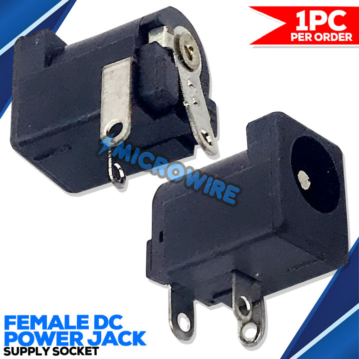 DC Power Supply Socket Female Jack Plug Port Connector Black (Per Piece ...
