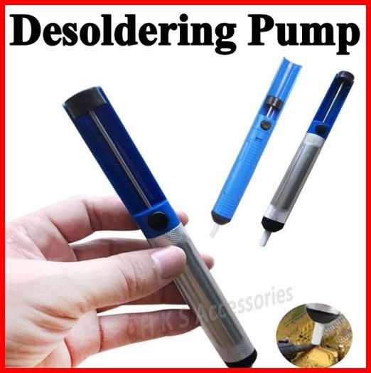 Desoldering Suction Pump Remover Tool Vacuum Gun Soldering Iron Holder ...