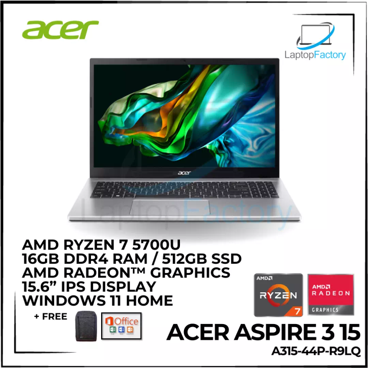 Acer Aspire 3 15 A315-44P-R9LQ Ryzen 7 5700U 16gb ram 512 SSD 15.6" FHD IPS MS | Lazada PH