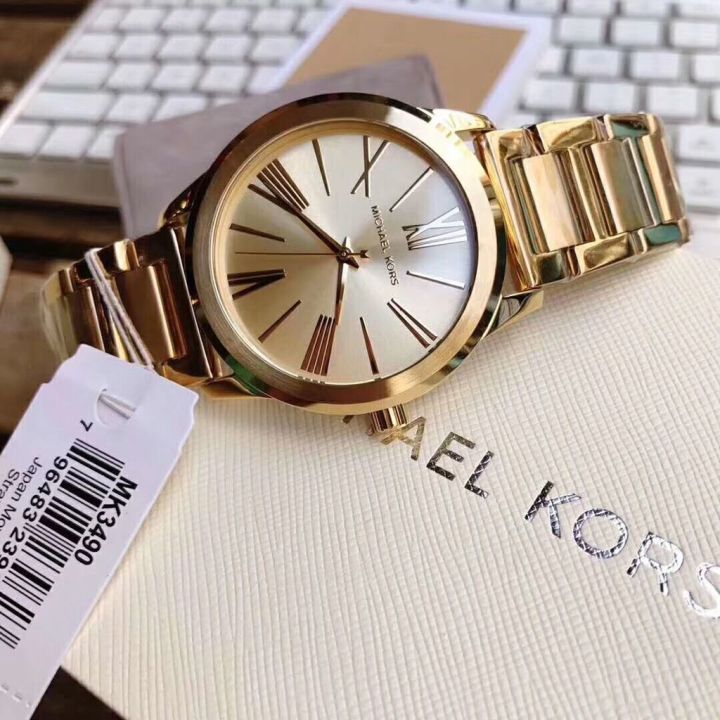NEW FASHION TRENDS Womens Michael Kors Hartman Gold Steel Tone Watch MK3490 Round Dial Women S Watch 22Mm Watch Size Metal Strap Analog Watch Lazada Lazada PH