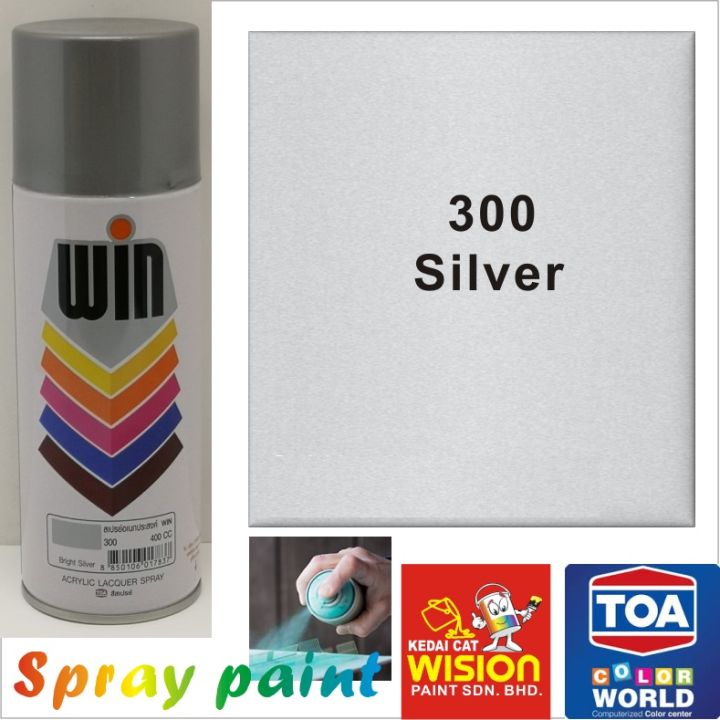 300 BRIGHT SILVER TOA WIN SPRAY AEROSOL SPRAY PAINT ( 400CC ) | Lazada