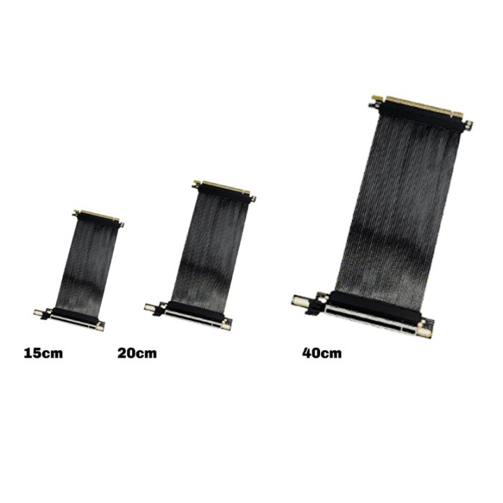 PCIe 5.0 X16 Riser Cable for H1 270° Reverse Right Angle Silver Plated ...