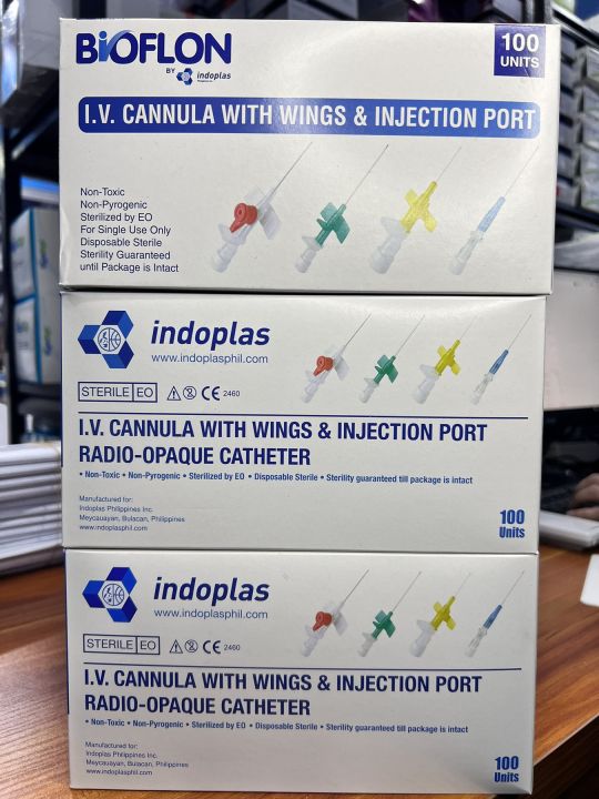 [ BOX ] IV Cannula / Catheter INDOPLAS, BIOFLON (16G 18G 20G 22G 24G ...