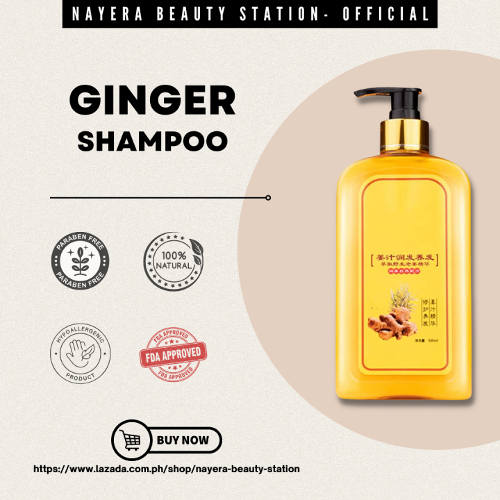 Original Natural Ginger Shampoo for Hair Loss Herbal Ginger Extract ...