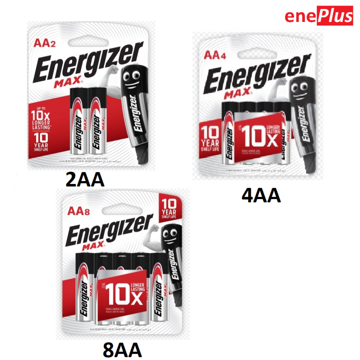 [100% Genuine] Energizer Max Alkaline Battery 2AA or 4AA or 8AA [Ready ...