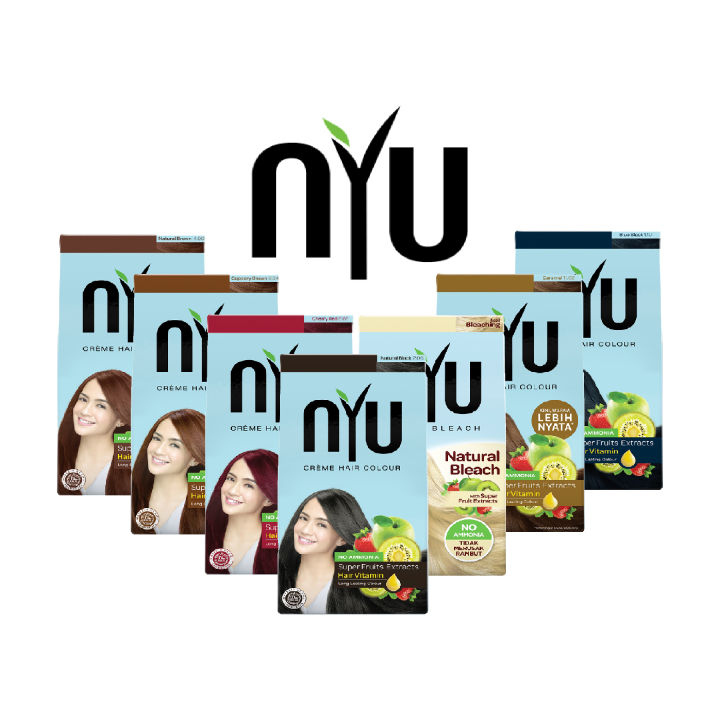 Cat Rambut NYU Creme Hair Colour - Pewarna Rambut Caramel / Natural ...