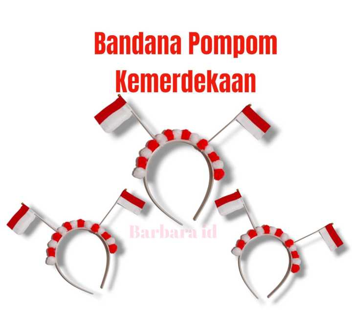 Bando POM POM MERAH PUTIH BANDO BENDERA MERAH PUTIH MURAH- Acc ...