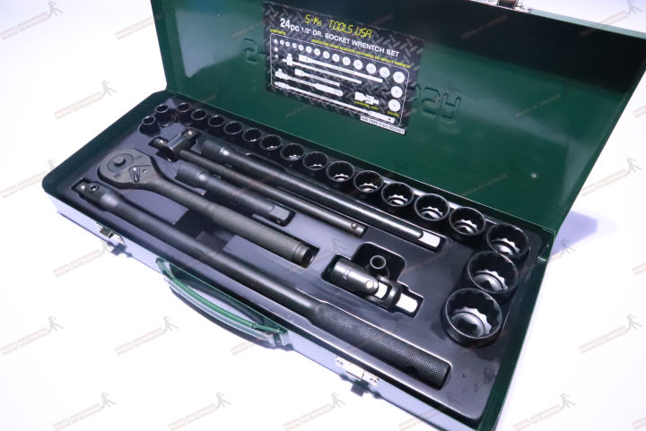 Original Sk's Tools 24pcs Socket Wrench Set 8mm to 32mm 1/2Dr 12 points ...