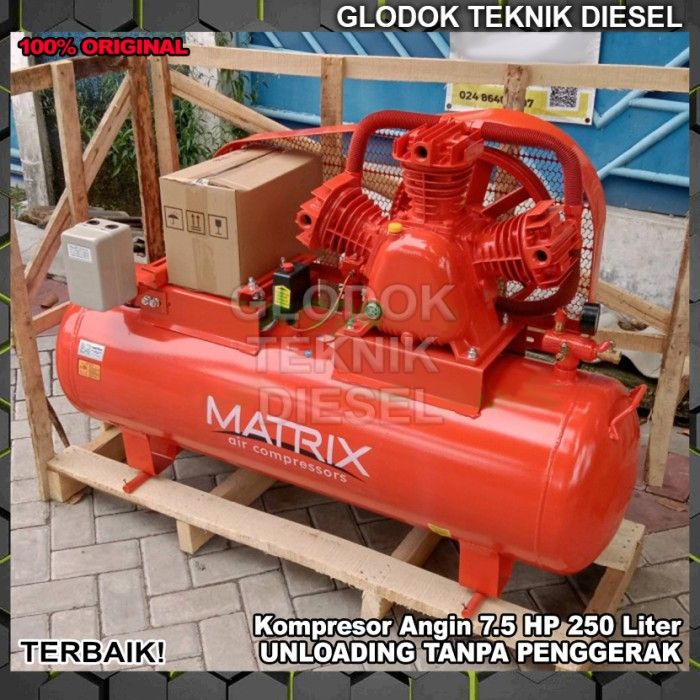 SPESIAL PROMO SALE Matrix Kompresor Angin 7,5 HP 250 Liter + Engine ...