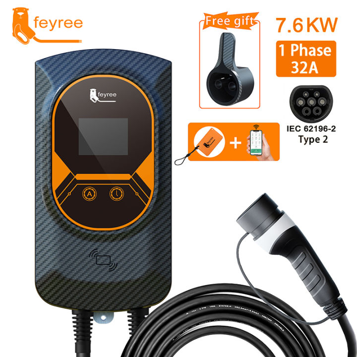 feyree EV Charger 32A 7.6KW Electric Vehicle Car Charger EVSE Wallbox ...