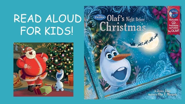 DISNEY PIXAR Frozen Olaf's Night Before Christmas Story Book with CD ...
