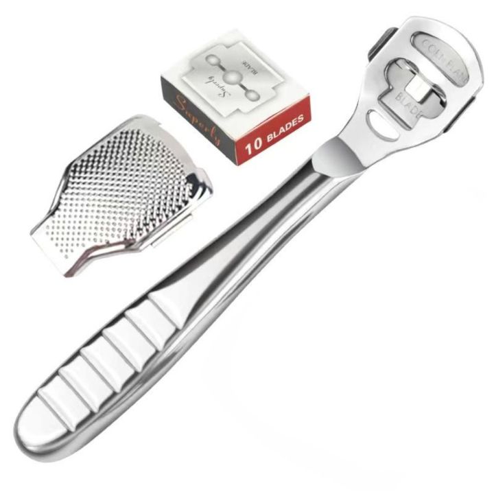FEBBILY Blades Foot Callus Shaver Stainless Steel Scrubber Hard Skin ...