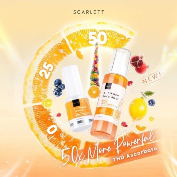 SCARLETT Whitening C - Power Series / C - Power Face Mist / Serum C ...