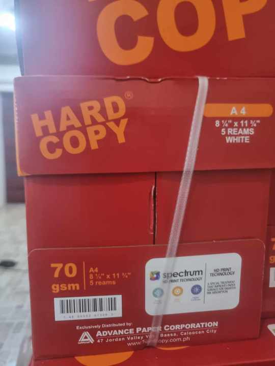 Hardcopy Copy Paper long short A4 Size Bond Paper 5reams (500 Sheets ...