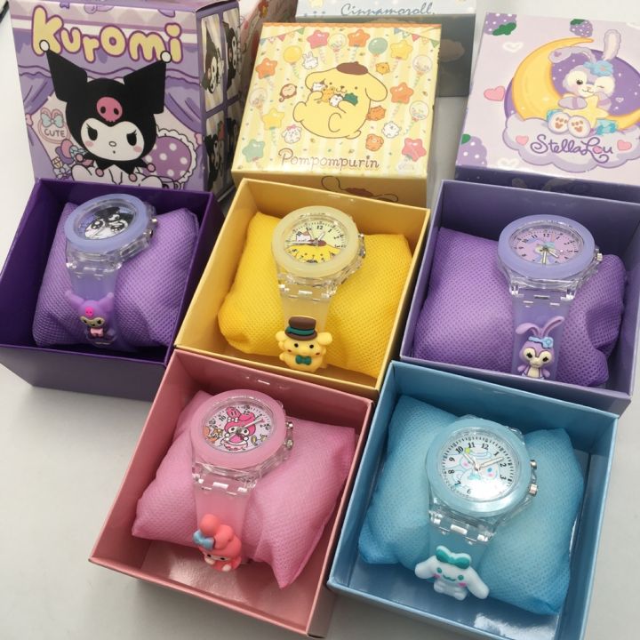 Sanrio Melody Kuromi Cinnamoroll Pom Pom Purin Stella Lou Cartoon